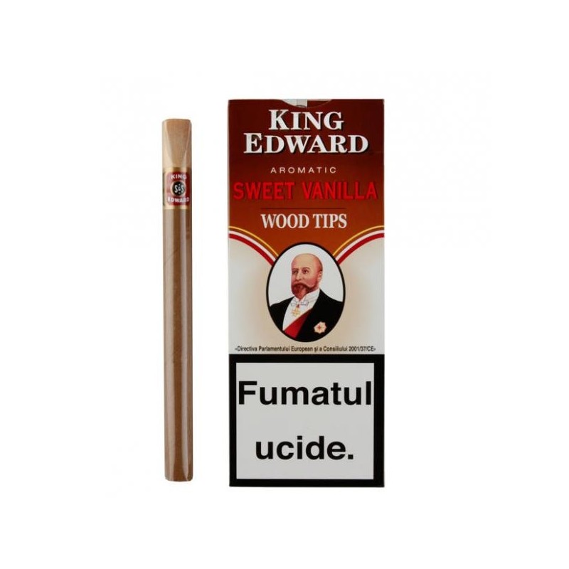 Tigari de foi King Edward Wood Tips Vanilla magazin cu tigari de foi ...